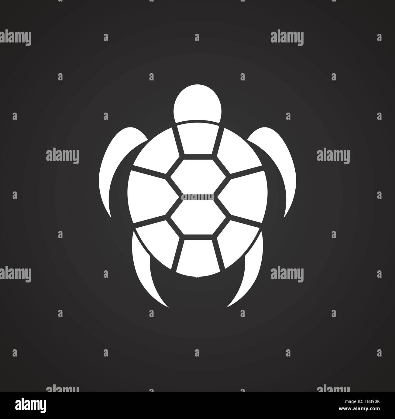 Sea turtle icon on background for graphic and web design. Simple ...