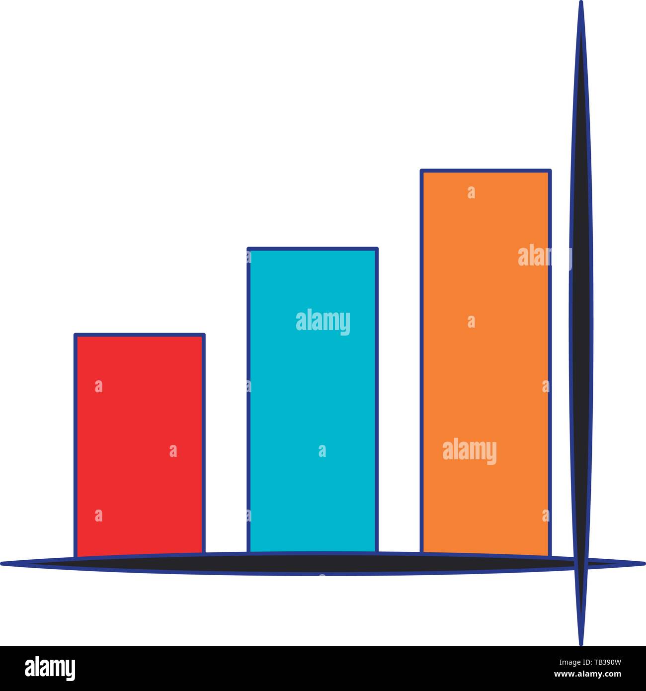 Statistics bars growing symbol isolated blue lines Stock Vector Image ...