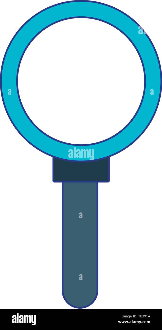Magnifying glass symbol isolated blue lines Stock Vector Image & Art ...