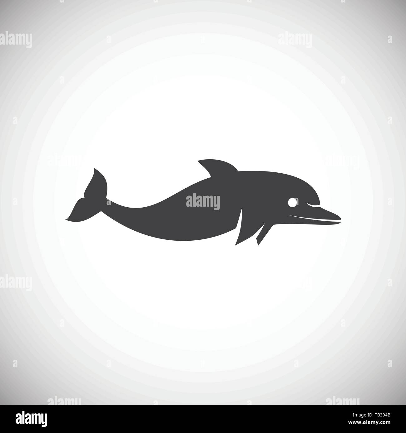 Dolphin icon on background for graphic and web design. Simple ...