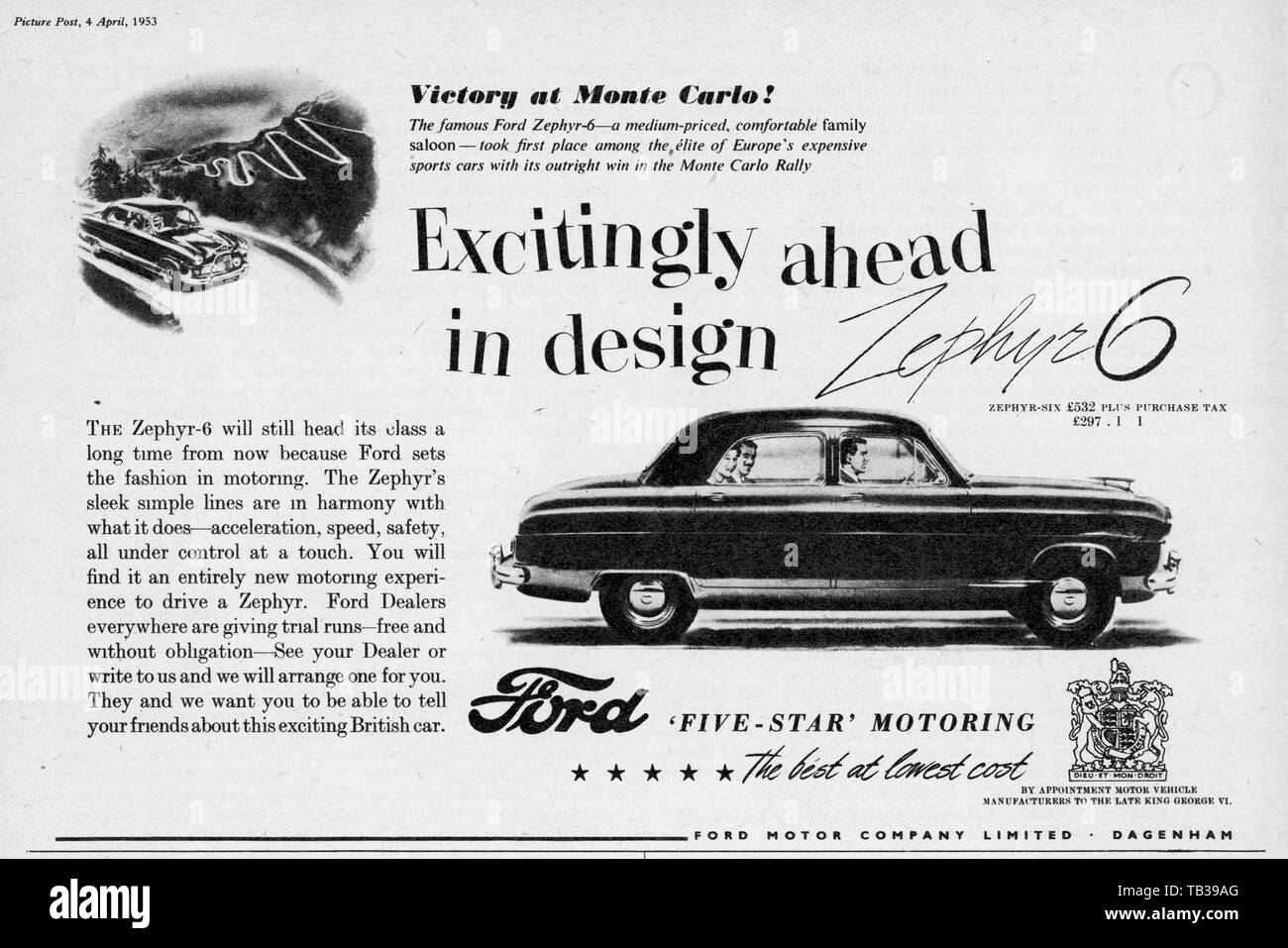 1950s british car advert hi-res stock photography and images - Alamy