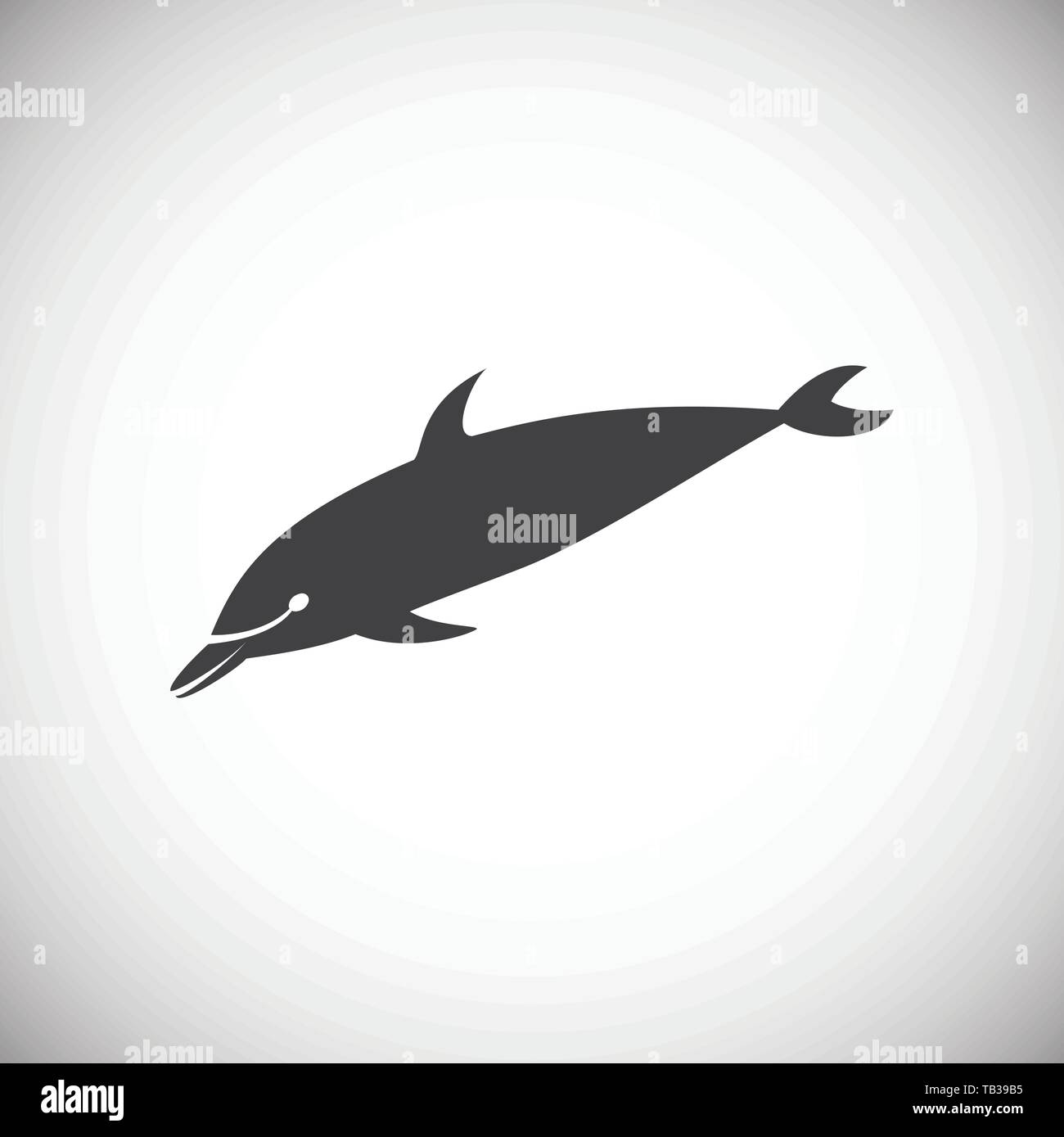 Dolphin icon on background for graphic and web design. Simple ...