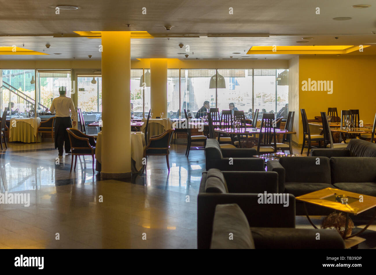 Restaurant interior shot Stock Photo - Alamy