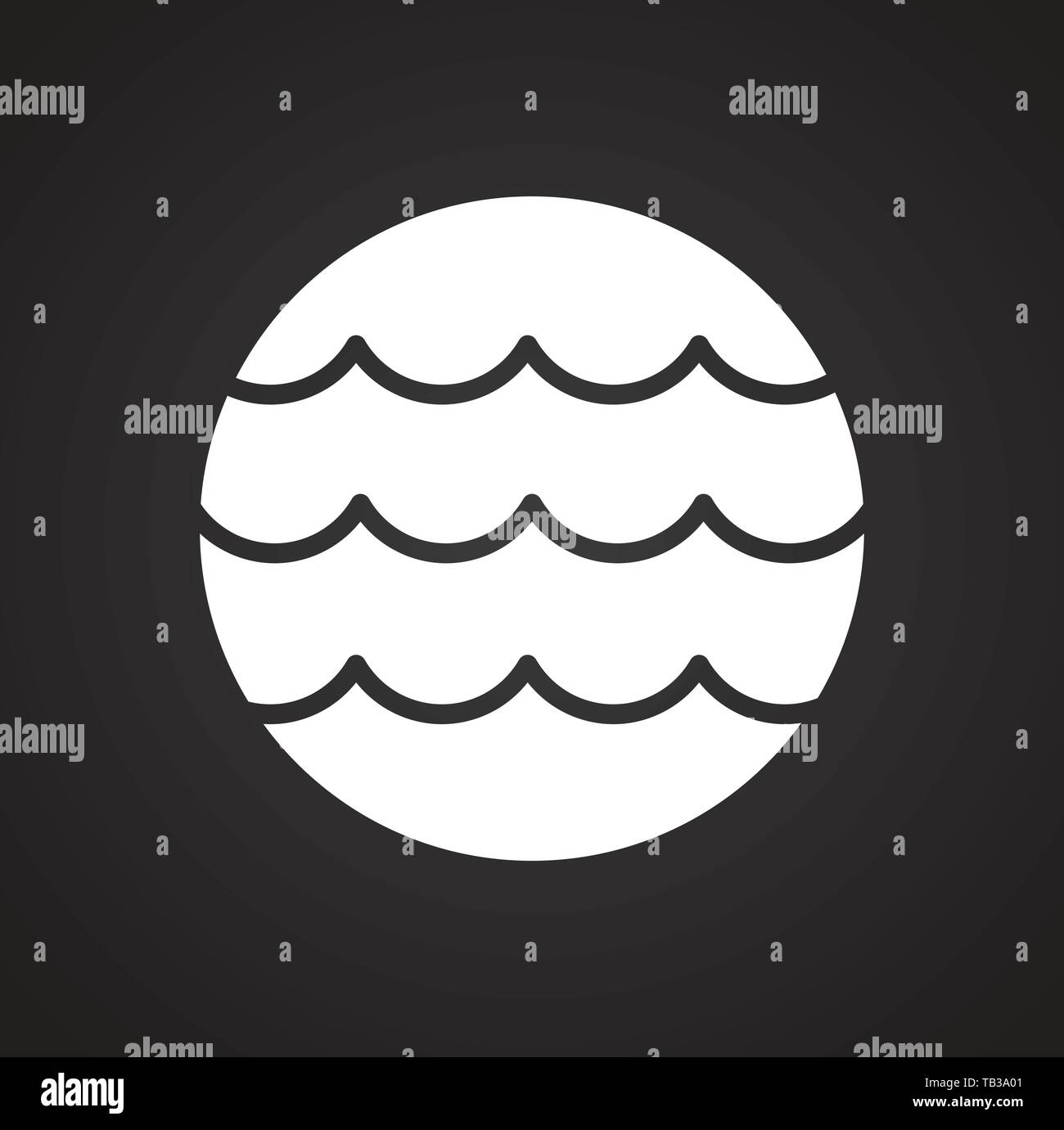 Wave icon on background for graphic and web design. Simple vector sign ...