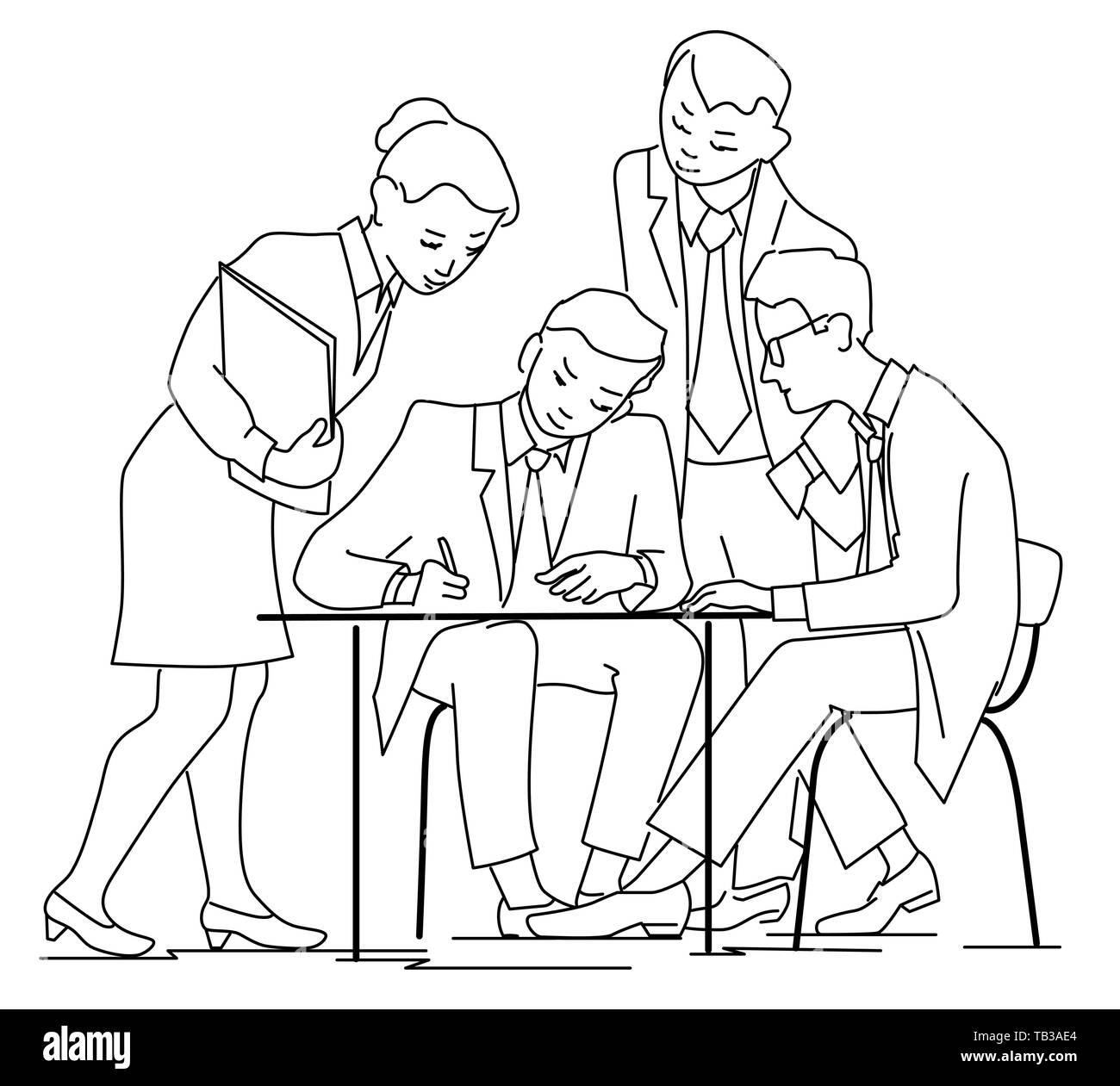Signing Contract Cartoon High Resolution Stock Photography and Images ...