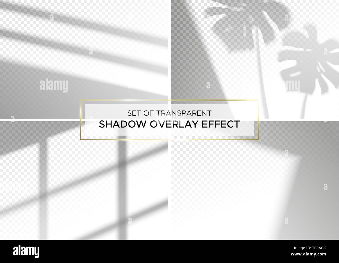 Set light shadow effect Stock Vector Images - Alamy