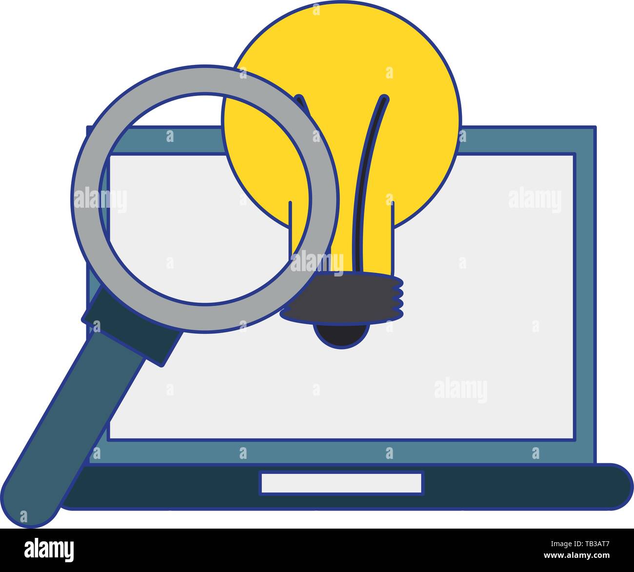 Business and office technology symbols blue lines Stock Vector Image ...