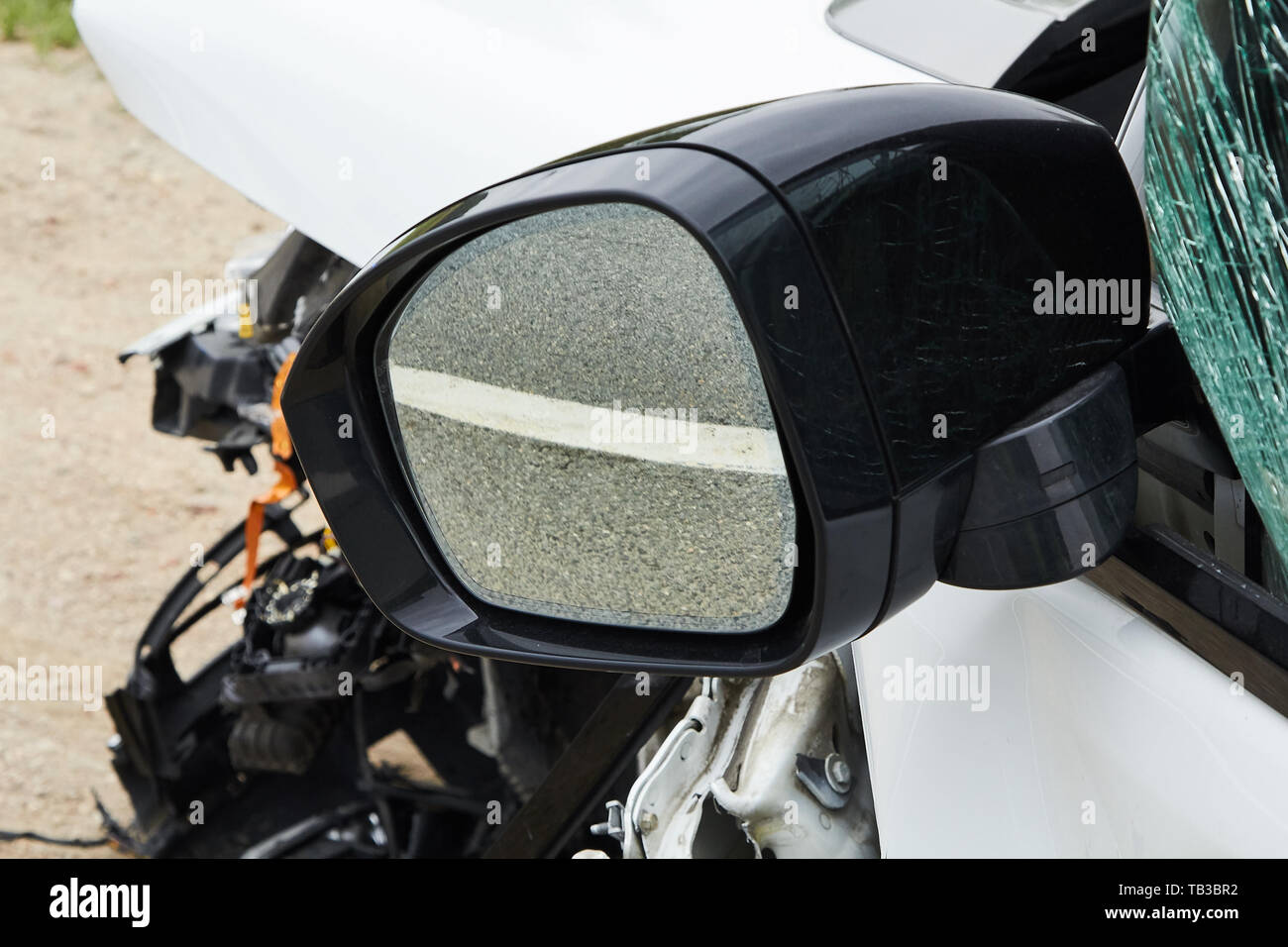 off road car after frontal collision with another vehicle Stock Photo ...