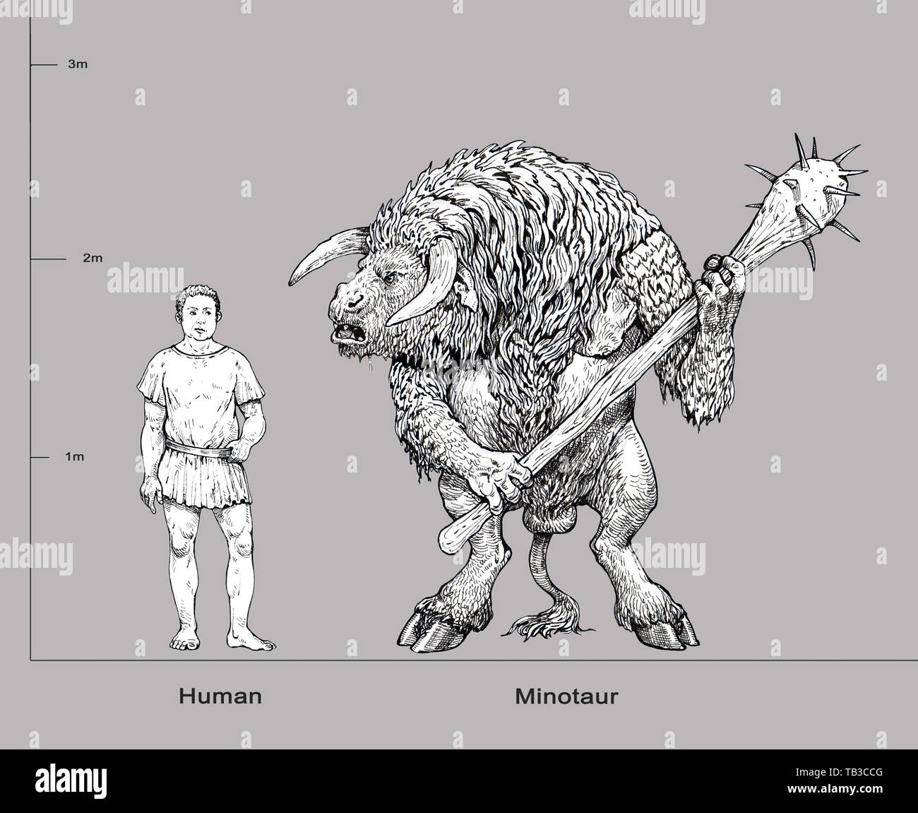 Theseus and the minotaur statue hi-res stock photography and images - Alamy