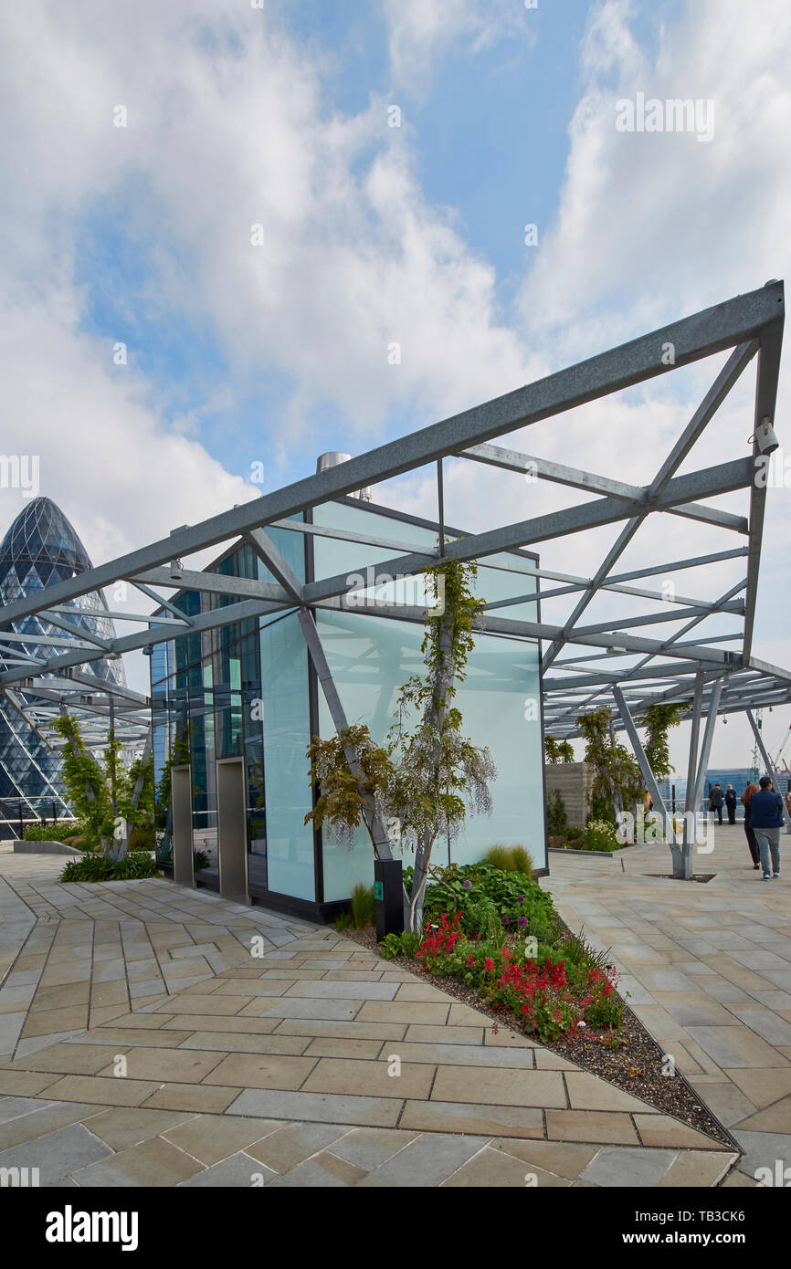 LONDON FEN COURT GARDEN AT 120 WISTERIA WITH FLOWERS GROWING ON THE ...