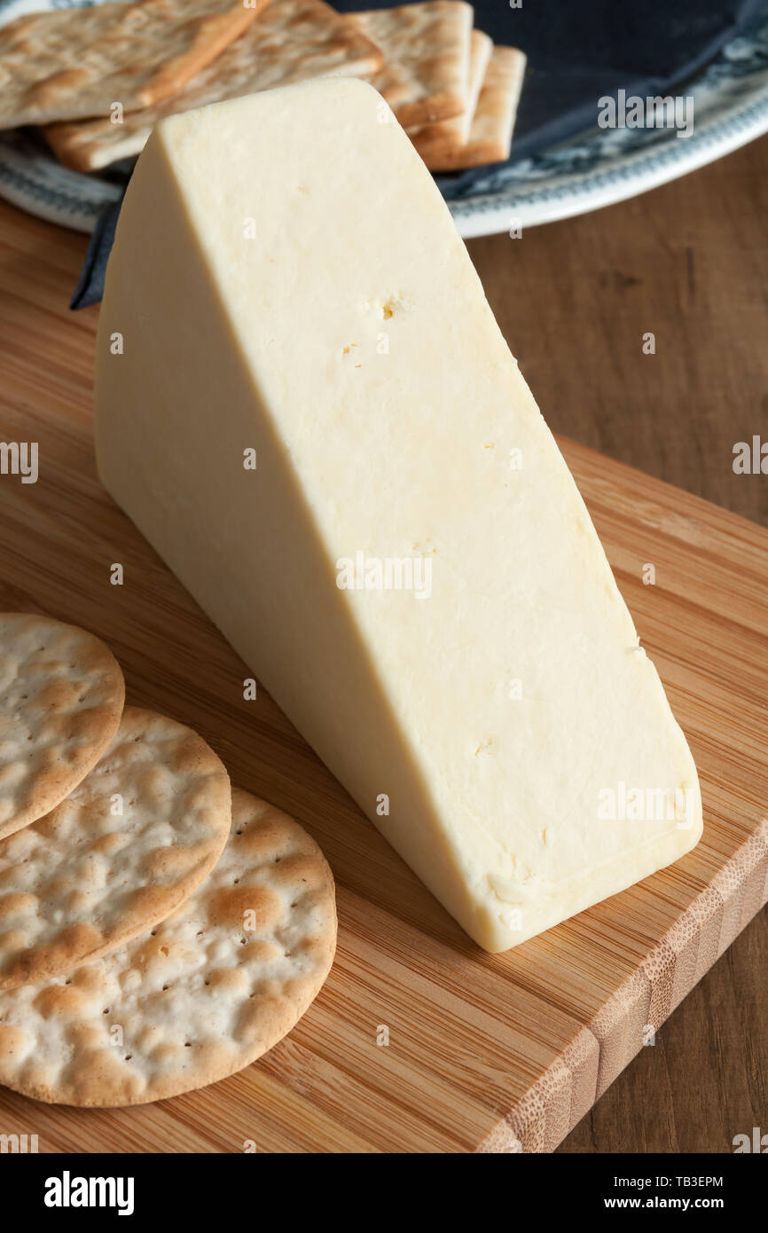 Wensleydale a traditional creamy and crumbly British cheese originally ...