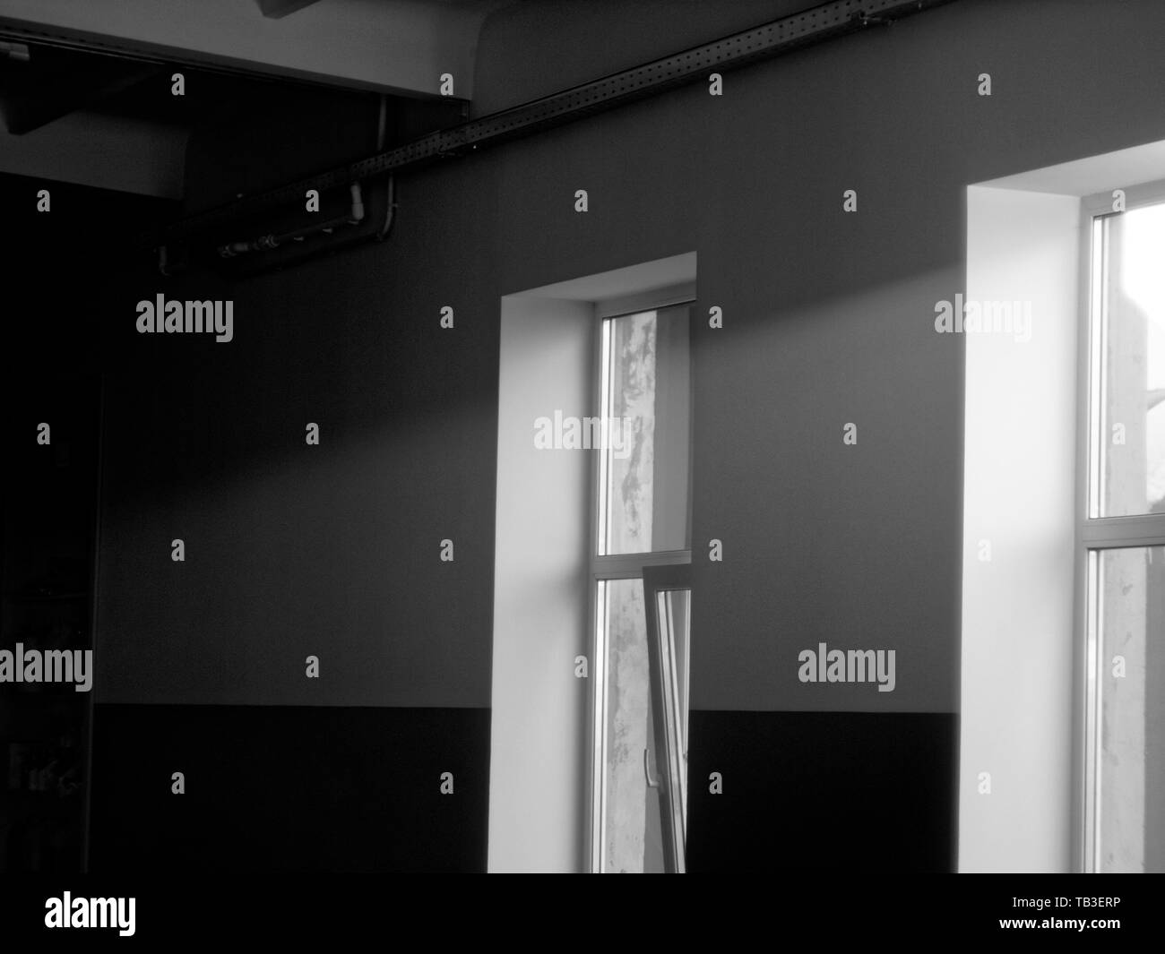 Sunlight through windows in Black and White Stock Photos & Images - Alamy