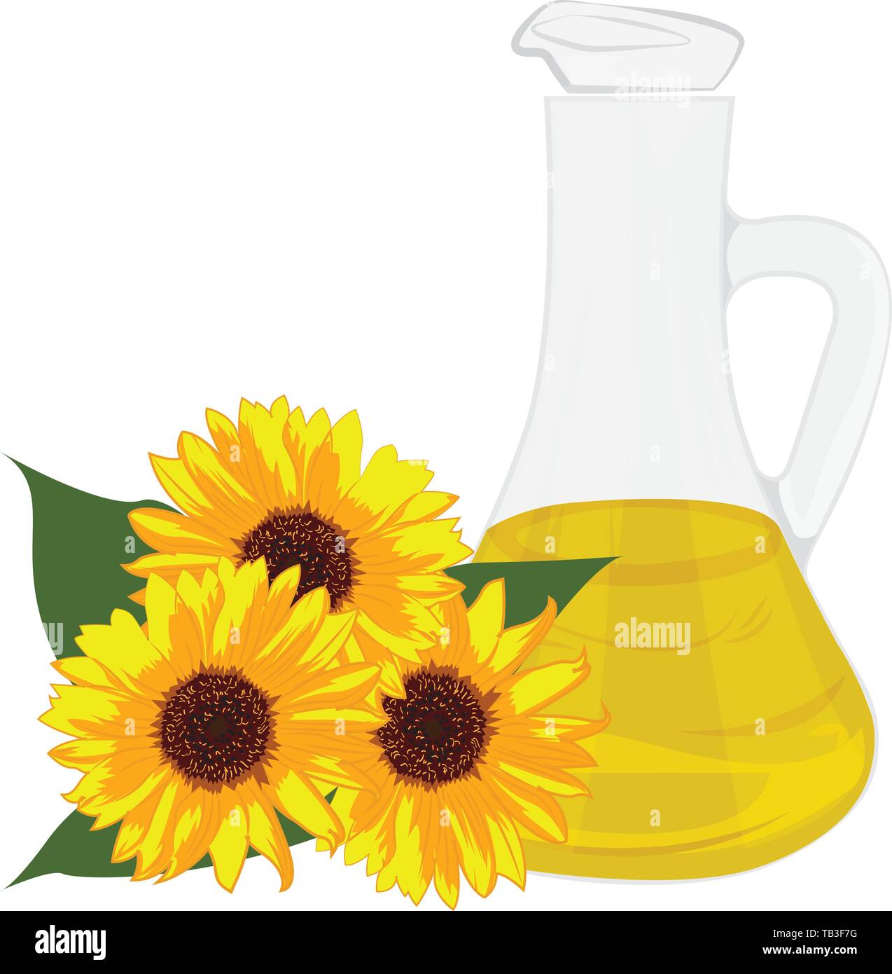Sunflower oil seeds food ingredient cooking Stock Vector Images - Alamy