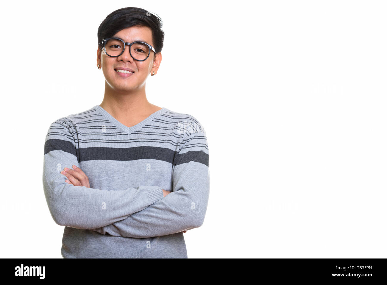 Happy asian nerdy man hi-res stock photography and images - Alamy