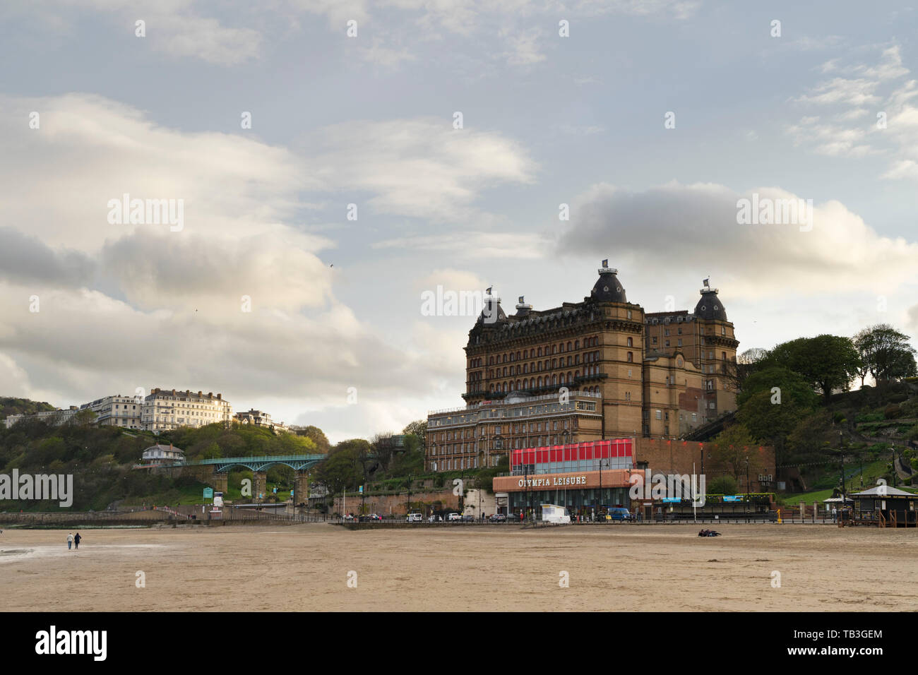 The Grand - Scarborough Seafront - Yorkshire, England, UK Stock Photo ...