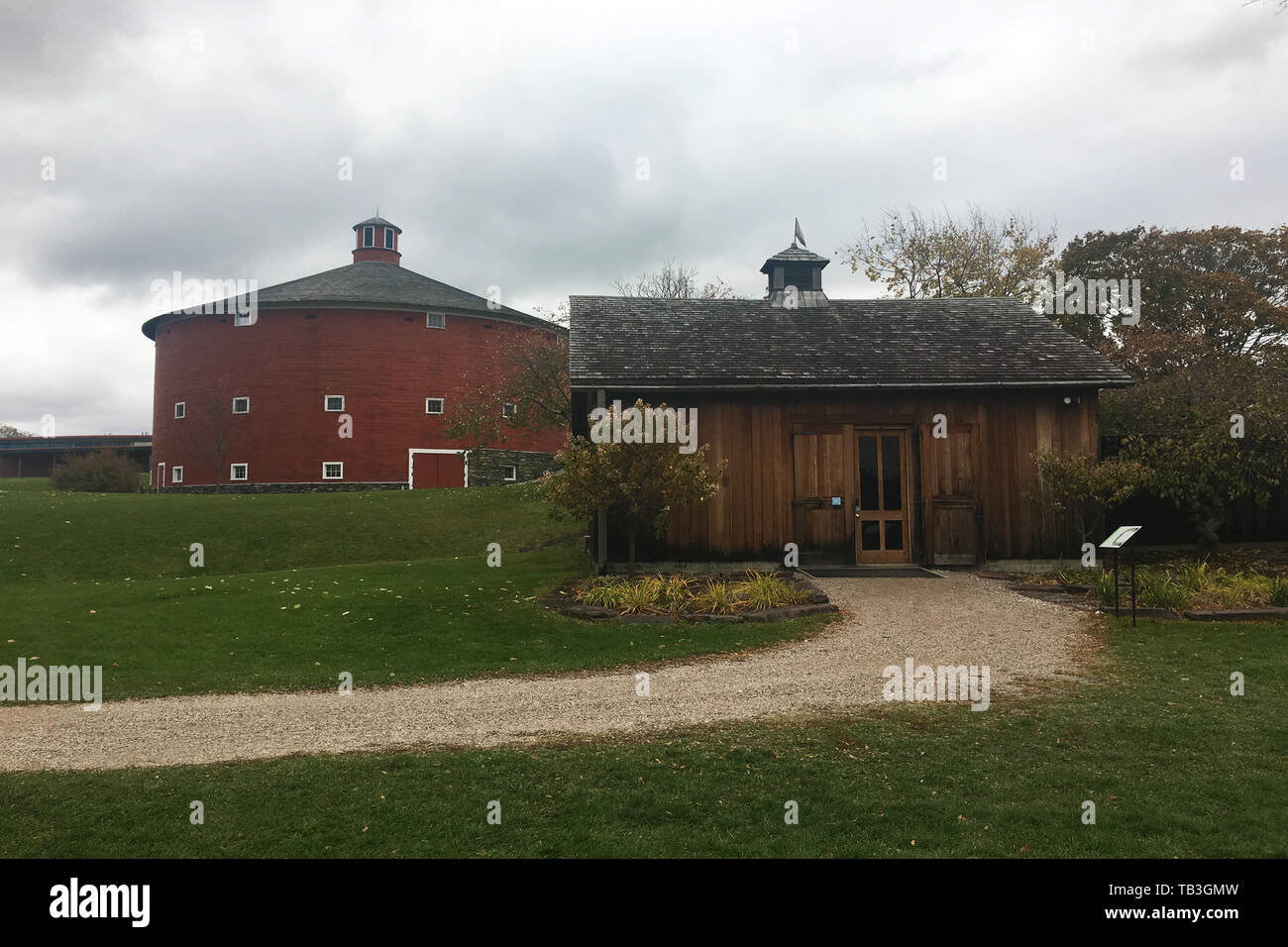 Round Barn at the Shelburne Museum in Vermont. Built in 1901 as an ...