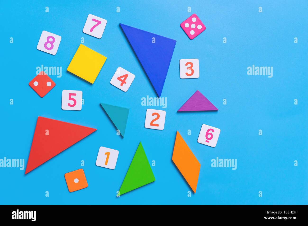 Math toy with number and math shapes for kid education Stock Photo - Alamy