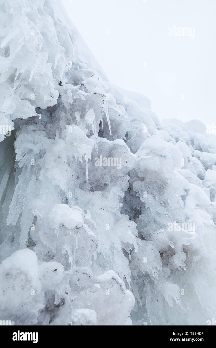Frozen waterfall cave. Jagala, Estonia Stock Photo - Alamy