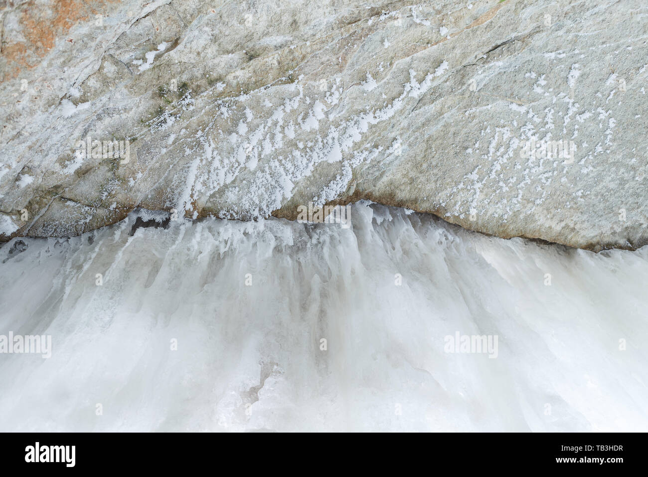 Snowy cave icicle hi-res stock photography and images - Alamy