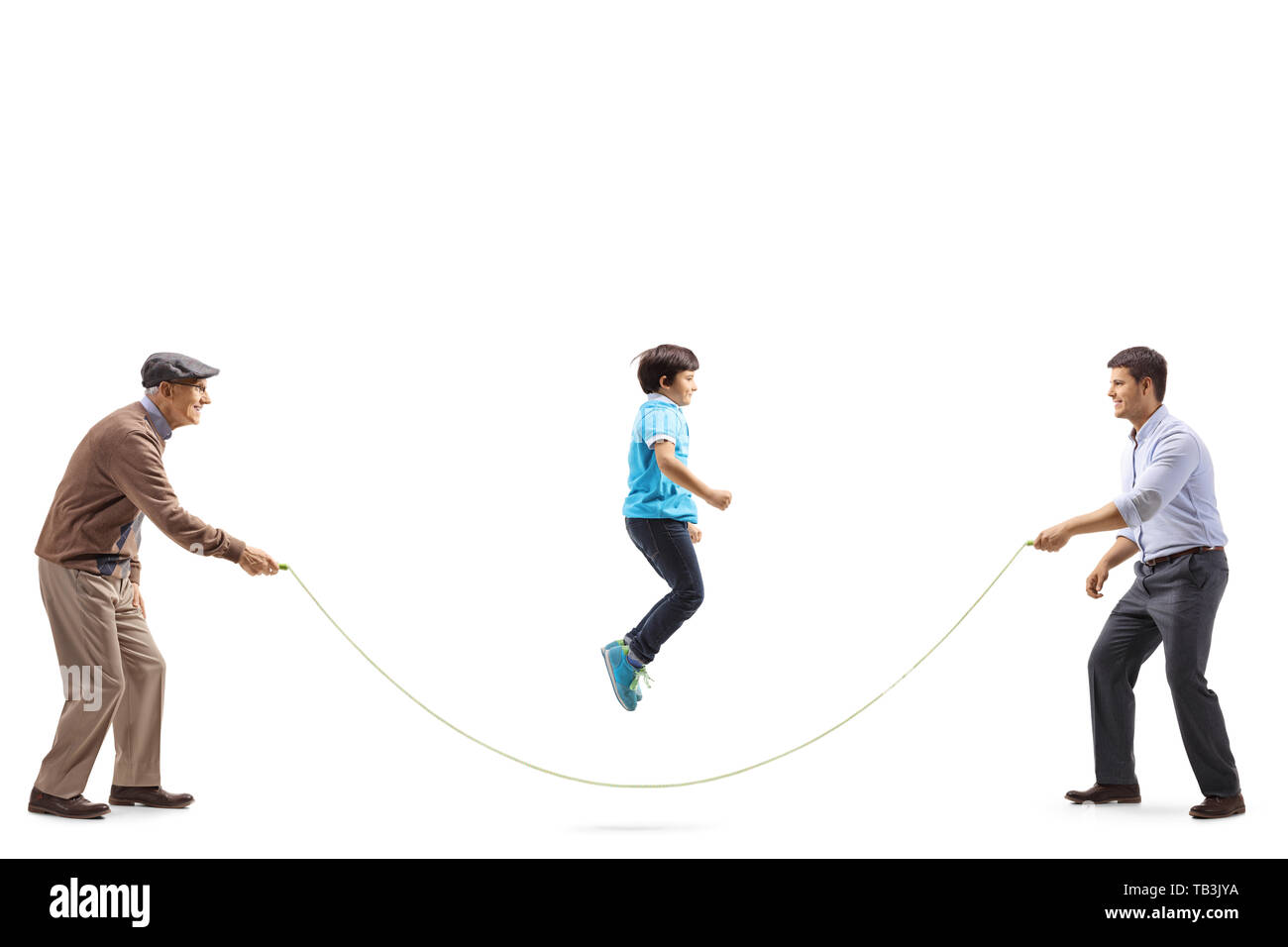 Kid boy jump rope hi-res stock photography and images - Alamy