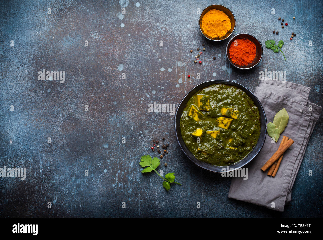 Paneer palak vegetable hi-res stock photography and images - Alamy