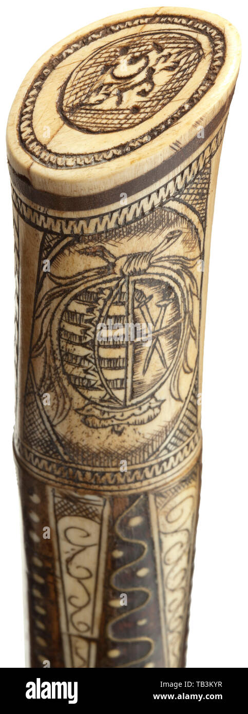 A Saxon miner's axe, 17th century, Iron blade of typical form, with ...