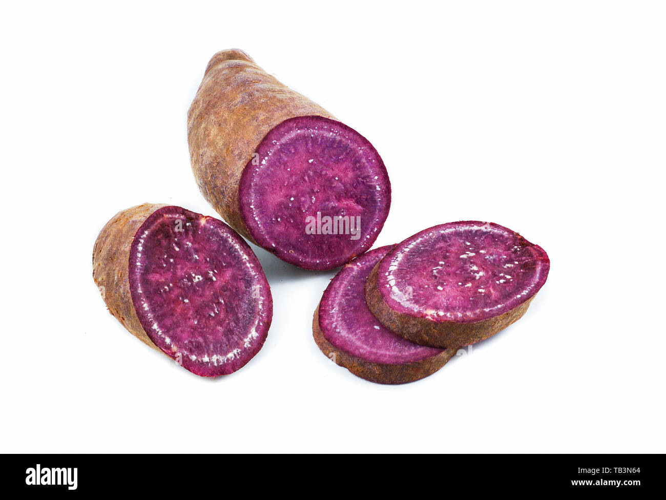 Purple yam sweet potato asia isolated on white background Stock Photo ...