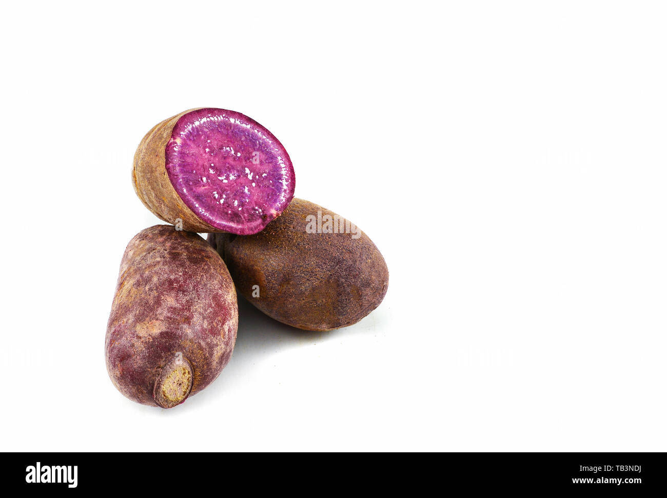 Purple yam sweet potato asia isolated on white background Stock Photo ...