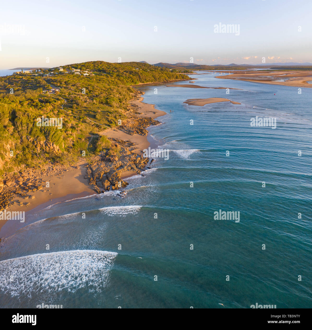 Brisbane beach coast aerial hi-res stock photography and images - Alamy