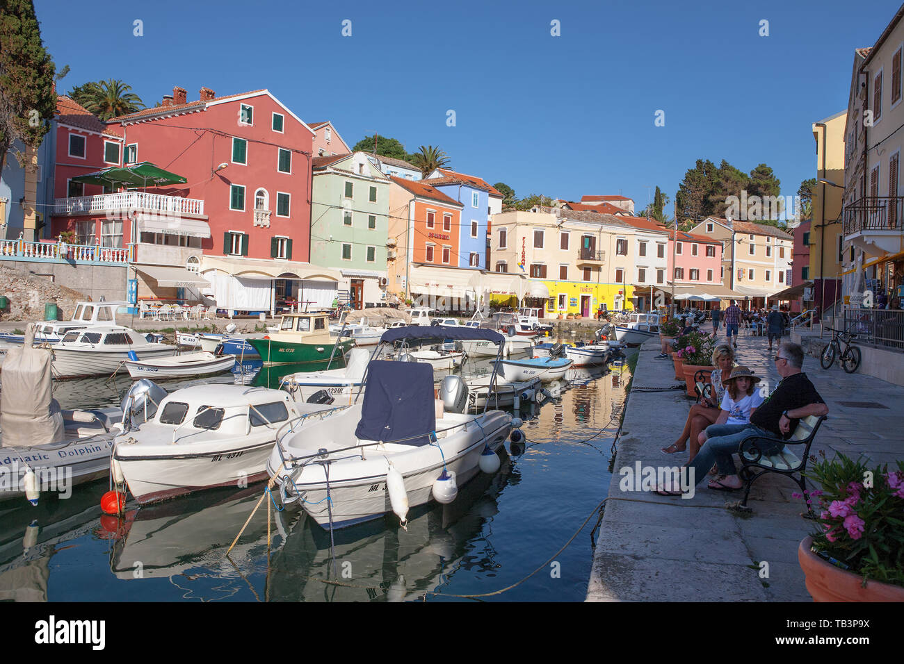 The pretty little harbour village of Veli Lošinj on the island of ...