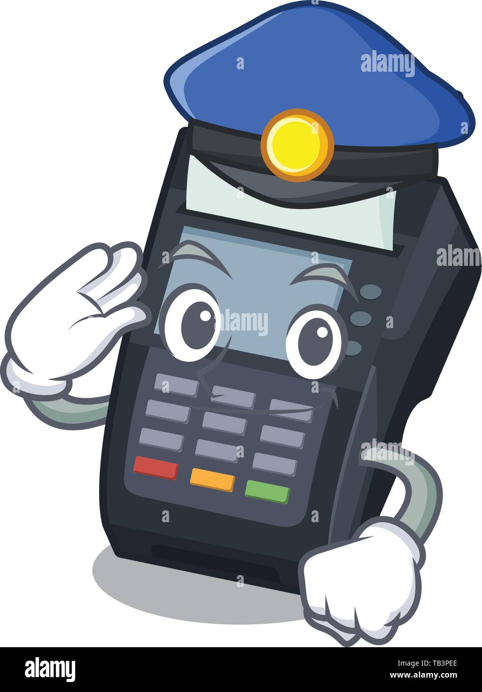 Police EDC machine is above cartoon chair Stock Vector Image & Art - Alamy