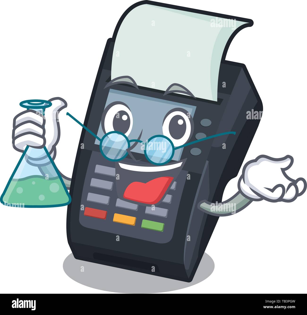 Professor machine EDC isolated in the mascot Stock Vector Image & Art ...