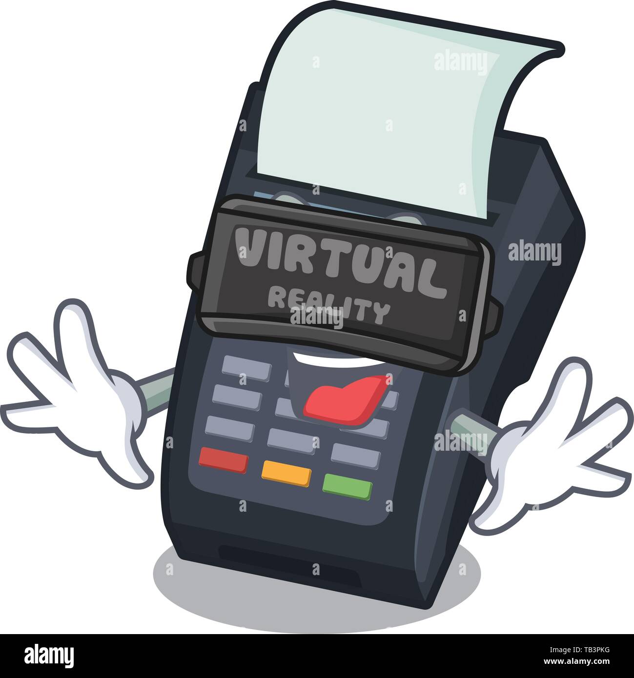 Virtual reality EDC machine in the cartoon shape Stock Vector Image ...