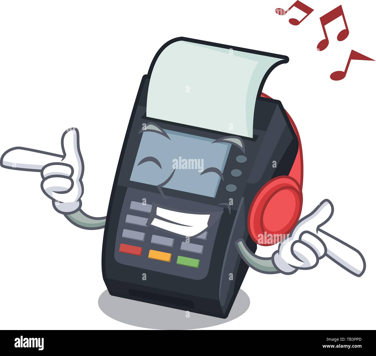 Listening music EDC machine in the cartoon shape Stock Vector Image ...