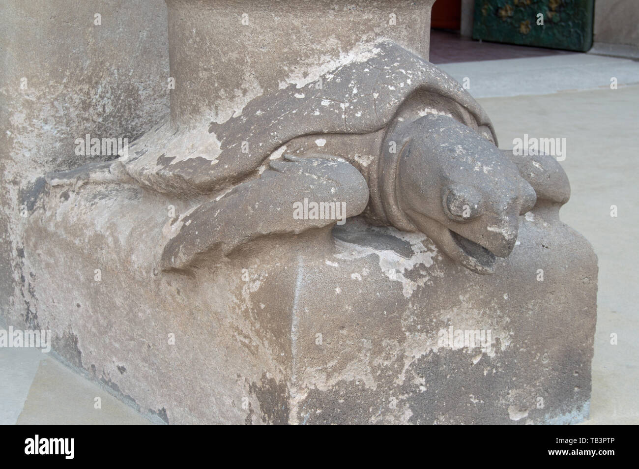 Turtle column statue at la Sagrada Familia, Barcelona, Spain Stock ...