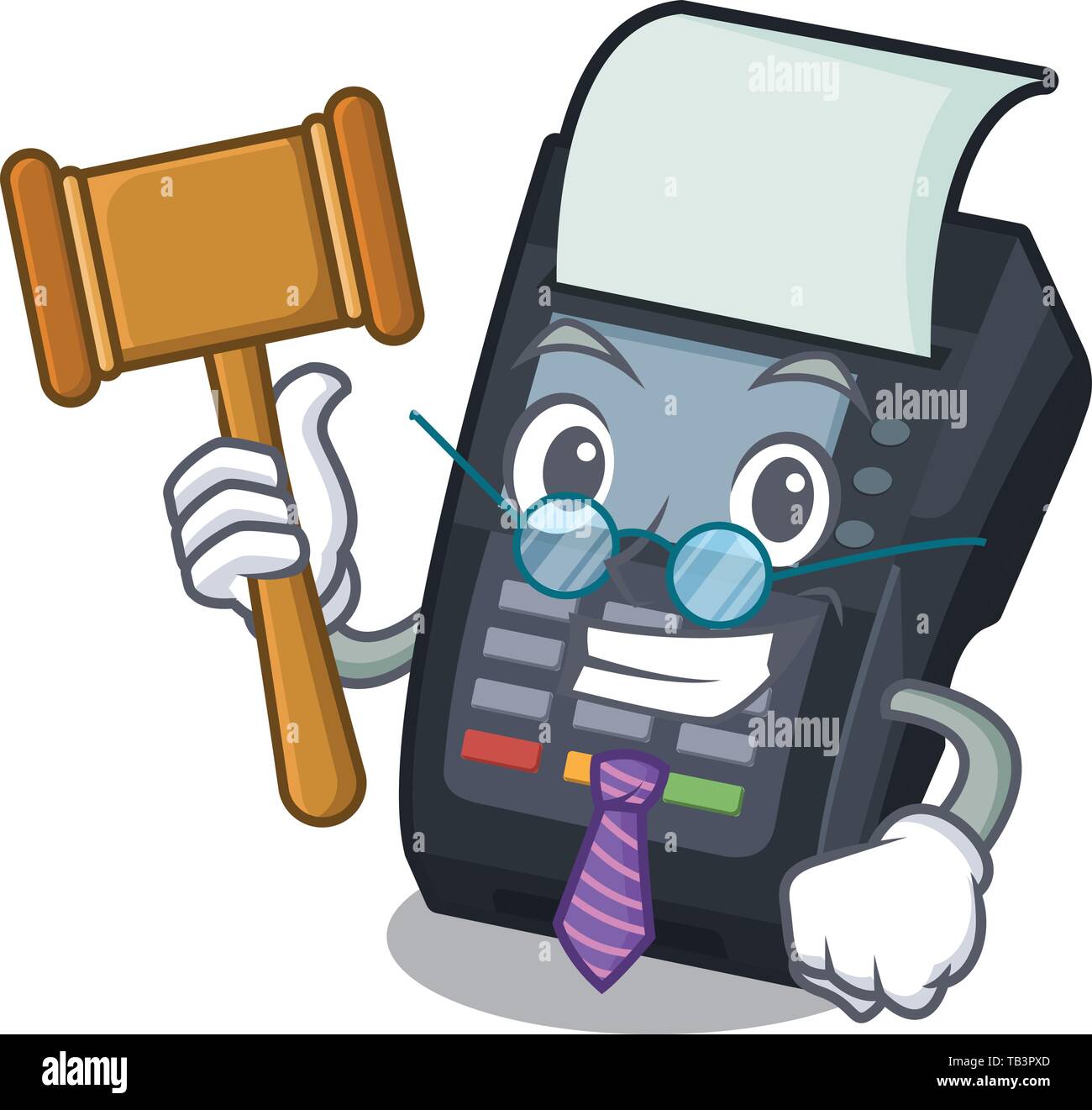 Judge EDC machine on the character cardboard Stock Vector Image & Art ...