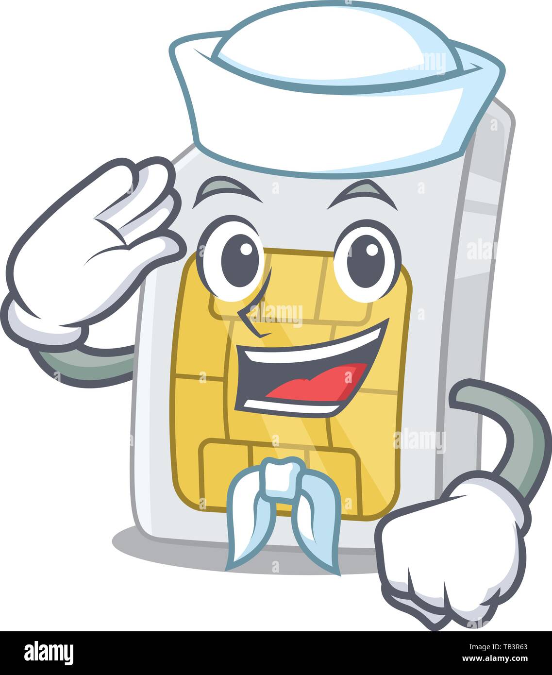 Sailor simcard in the phone a cartoon Stock Vector Image & Art - Alamy