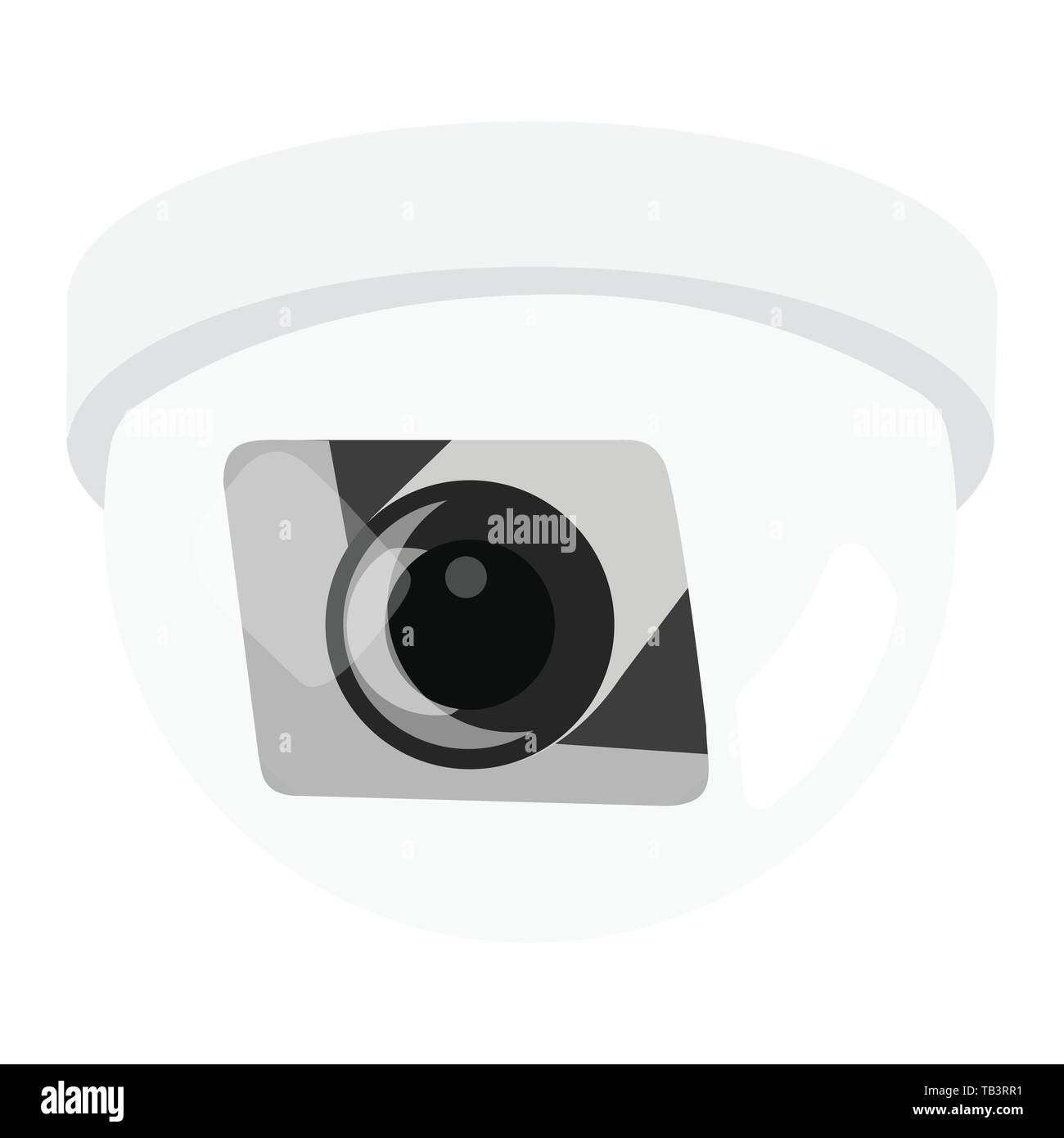 Security camera or CCTV camera isolated on white background. Closed ...