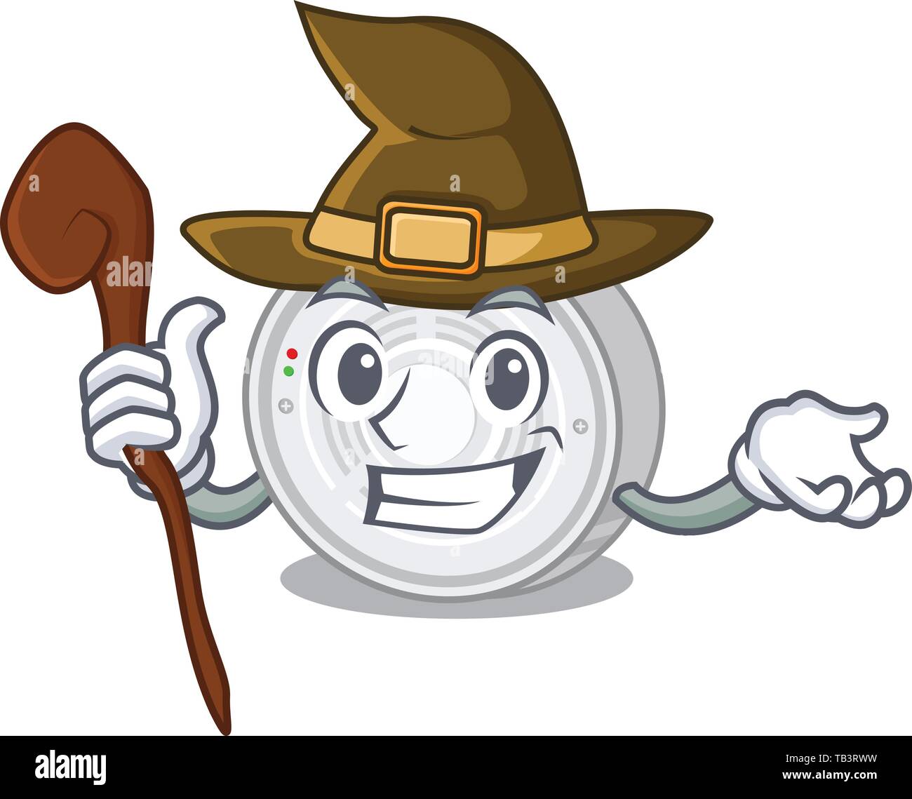 Witch smoke detector in the cartoon shape Stock Vector Image & Art - Alamy