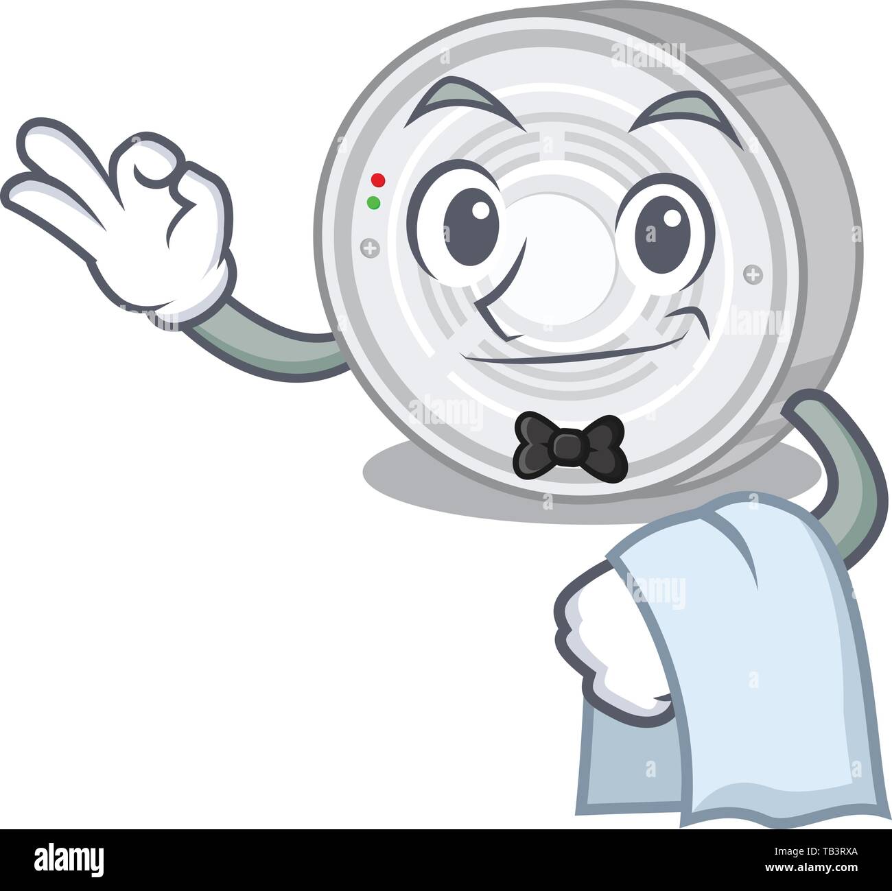 Waiter smoke detector in the cartoon shape Stock Vector Image & Art - Alamy