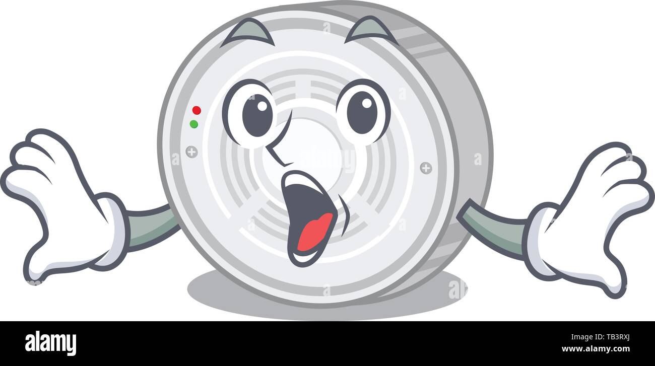 Surprised smoke detector in the cartoon shape Stock Vector Image & Art ...