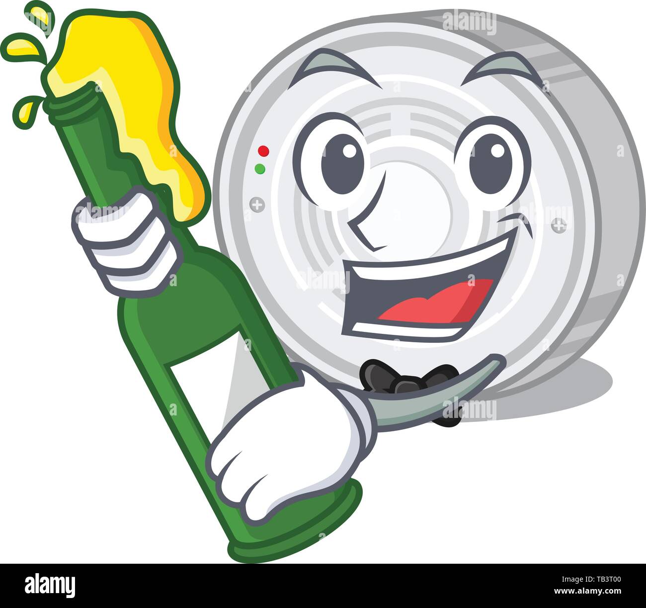 With beer smoke detector above the cartoon table Stock Vector Image ...