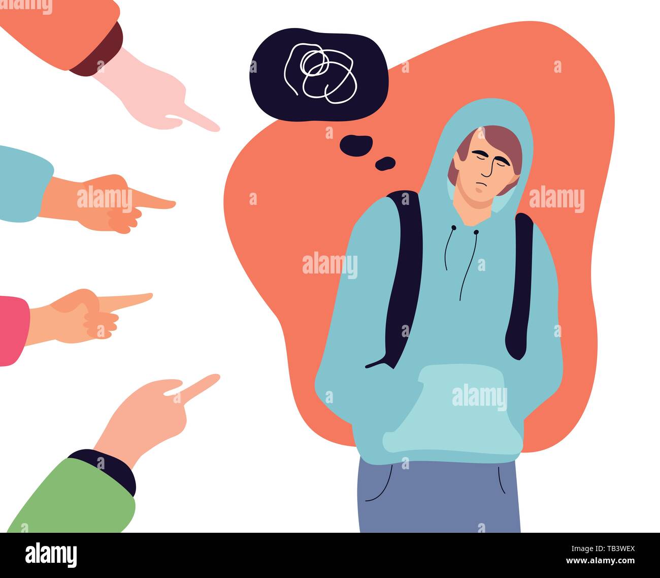 Bullying - modern colorful flat design style illustration Stock Vector ...