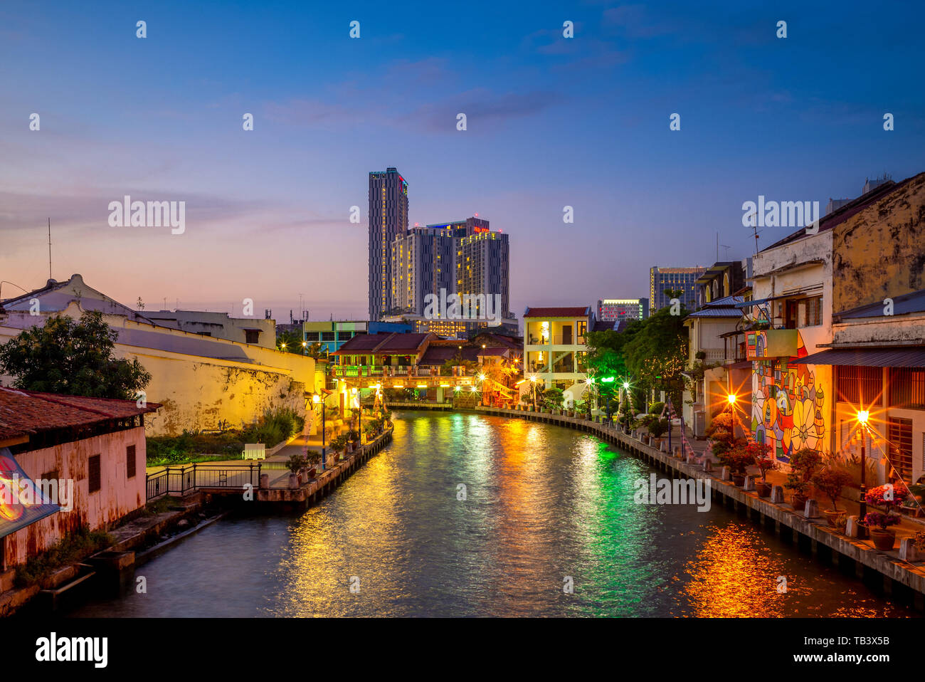 landscape of the old town in melaka (malacca), Malaysia Stock Photo - Alamy