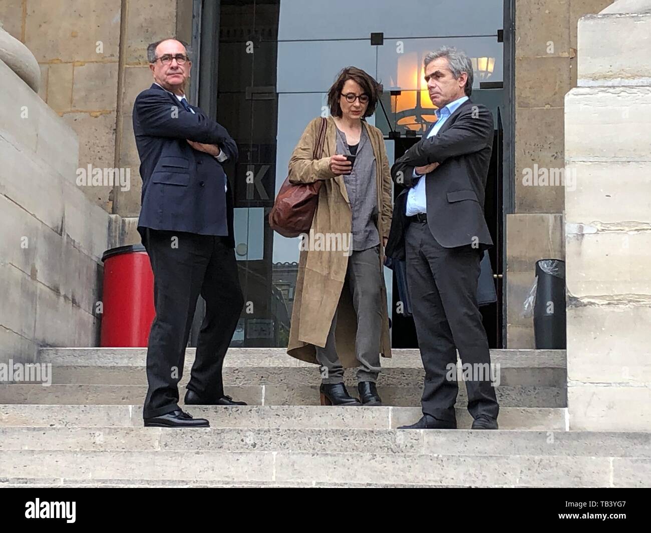 (left to right) Pierre Baudey-Vignaud, the son of victim Ms Toscan du ...