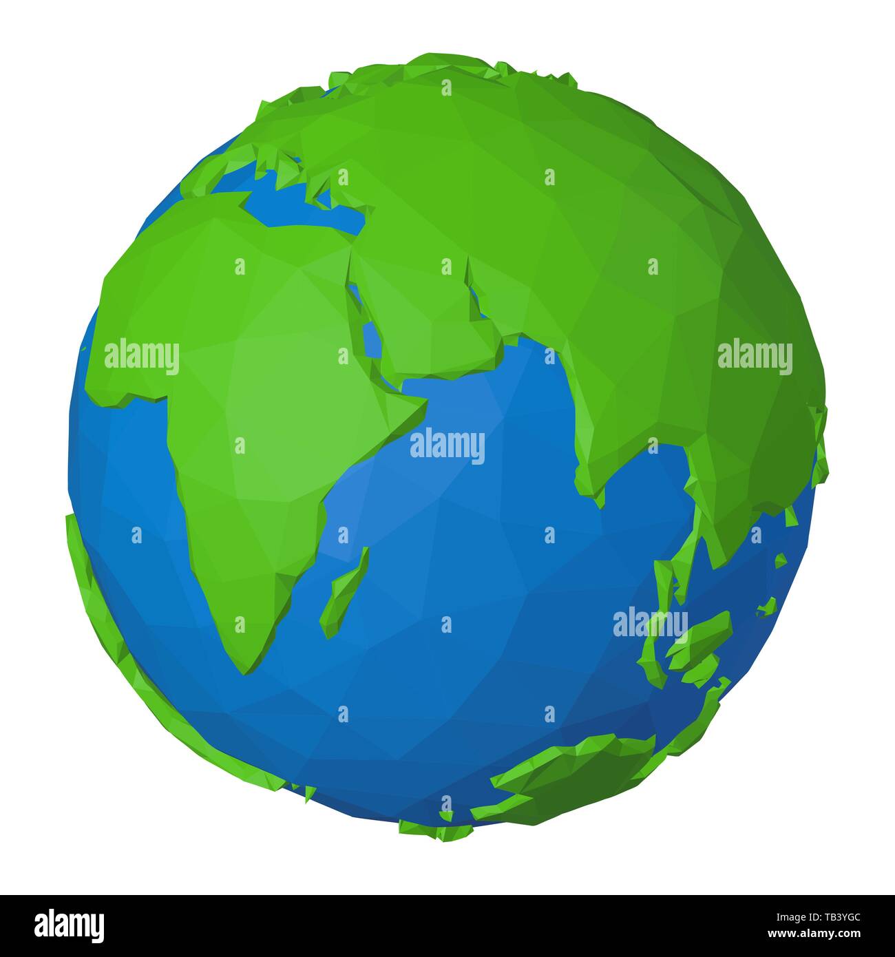 Origami style globe with 3d paper effect as illustration of Indian ...