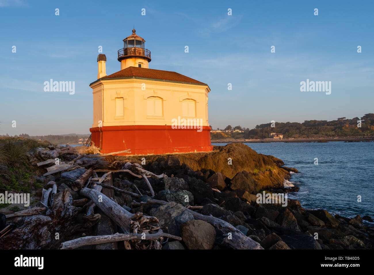 Coquille River Lighthouse built in 1896. Located in Bullard's Beach ...