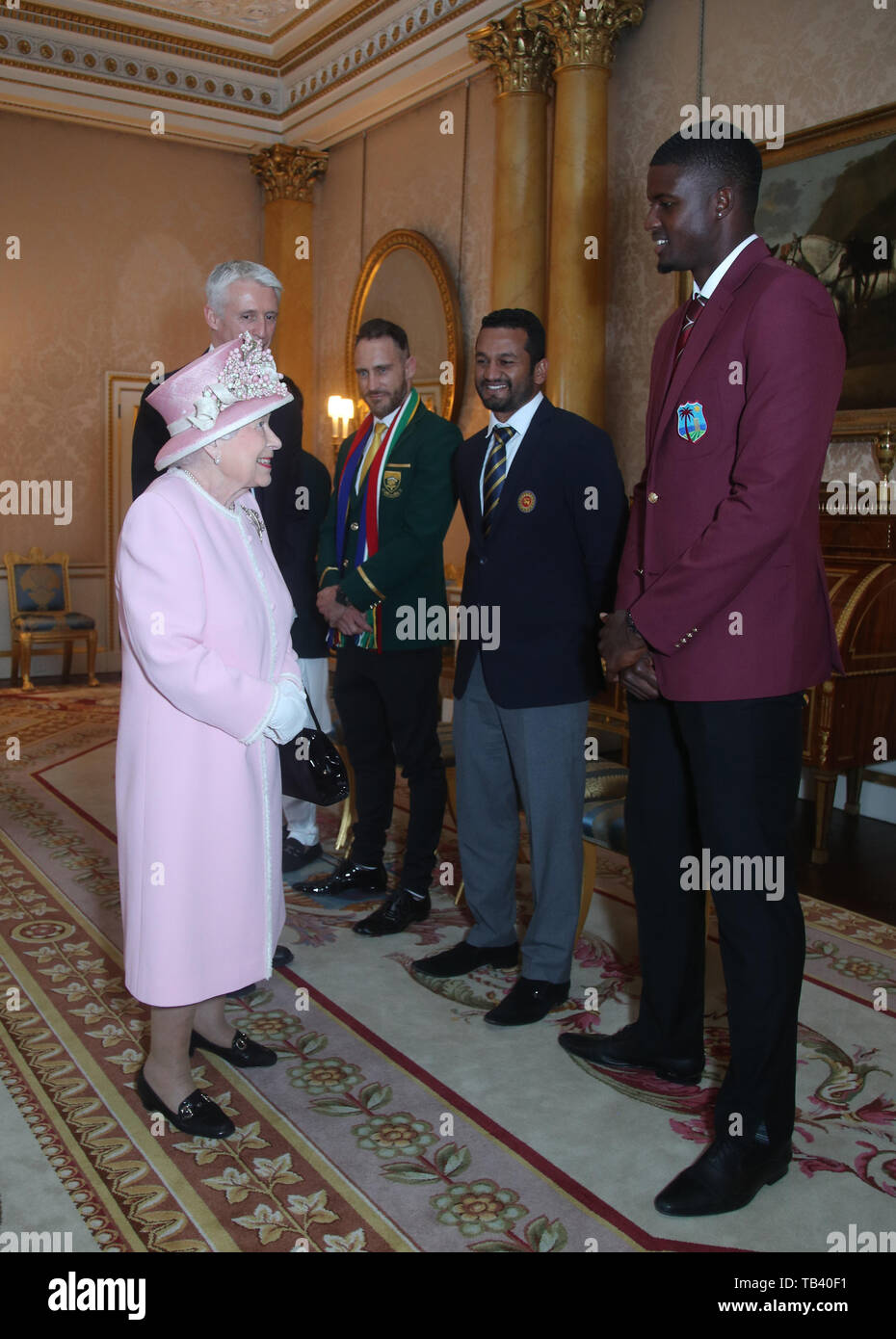 Queen Elizabeth II meets West Indies cricket captain Jason Holder ...