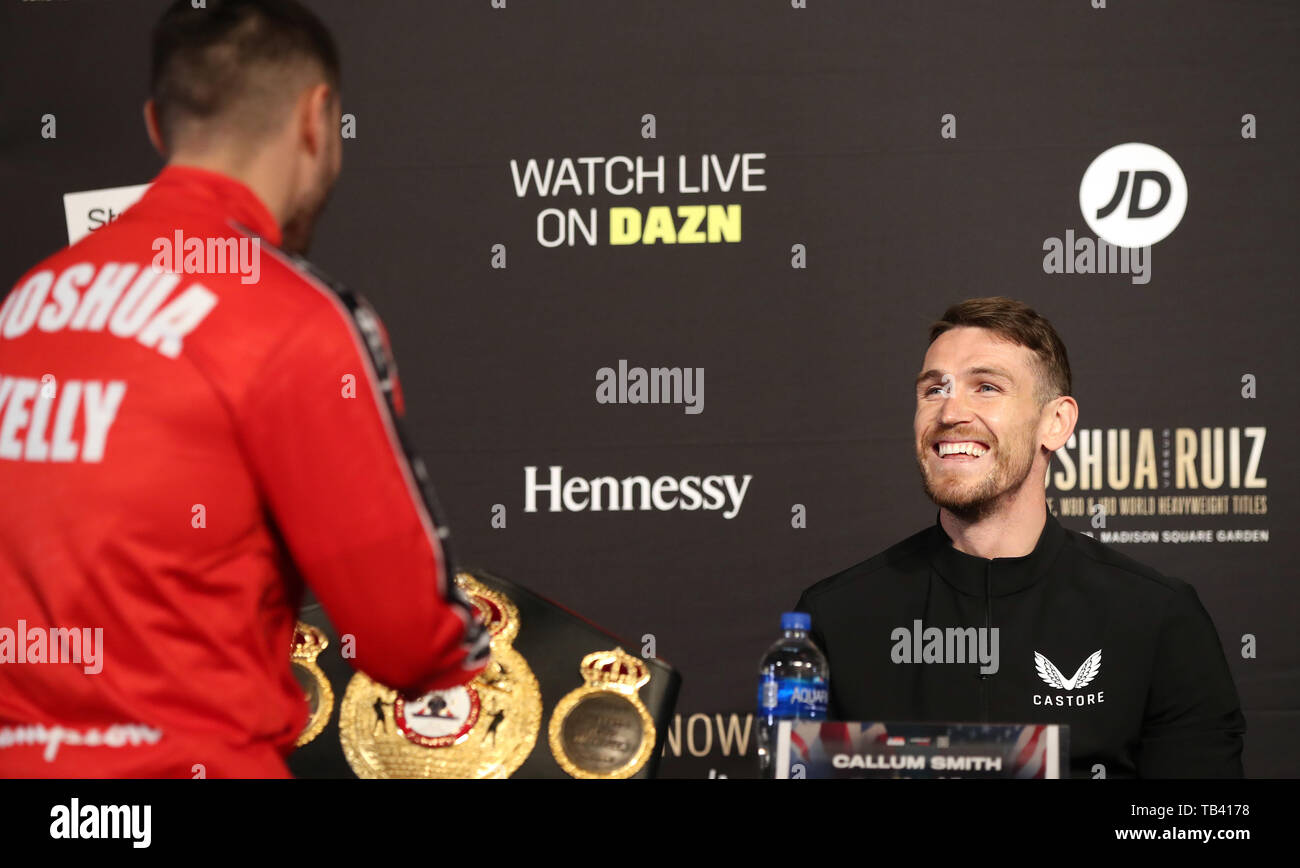 Joshua Kelly and Callum Smith during the undercard press conference at ...