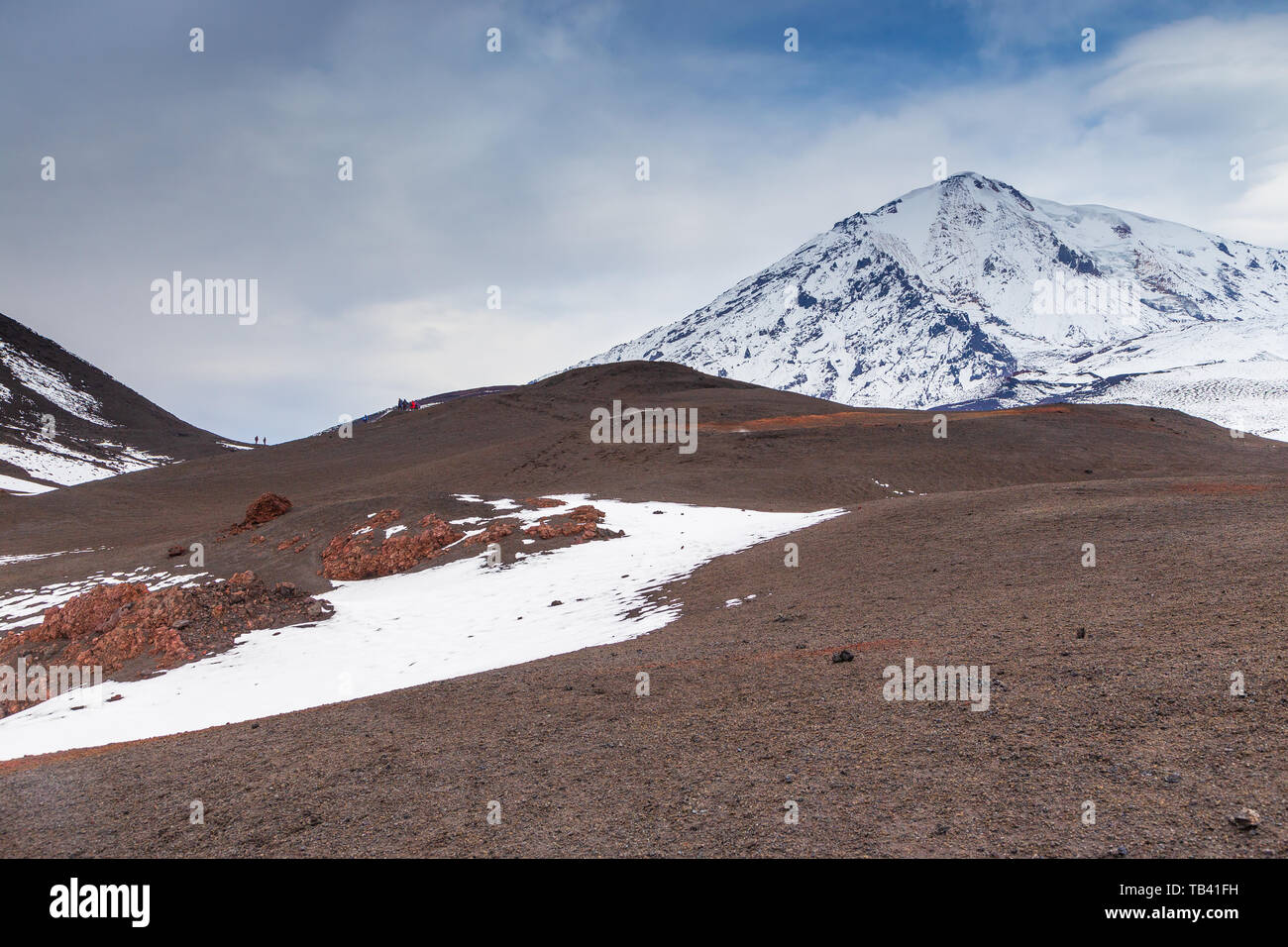 Snow- capped Mount volcanoes, volcanic massive, one of the volcanic ...